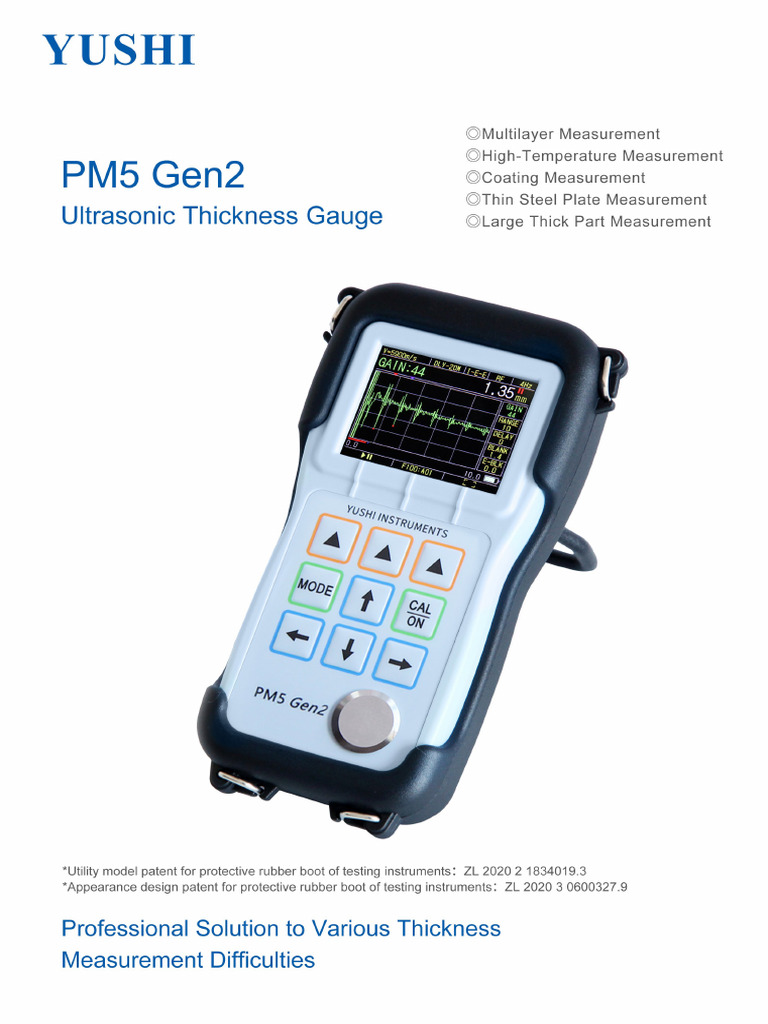 PM5 Gen2 Ultrasonic Thickness Gauge | PDF