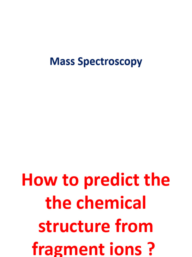 Mass Spectroscopy 1 | PDF | Isotope | Mass Spectrometry