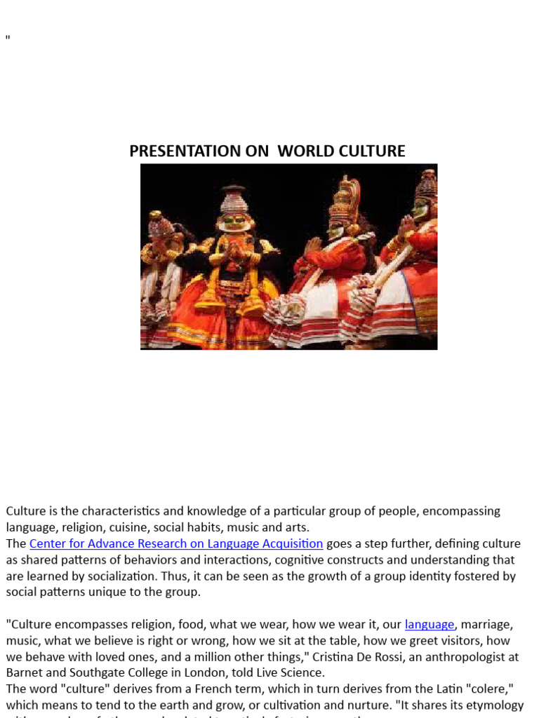 1586509977power Point Presentation of World Culture | PDF | Gratuity ...