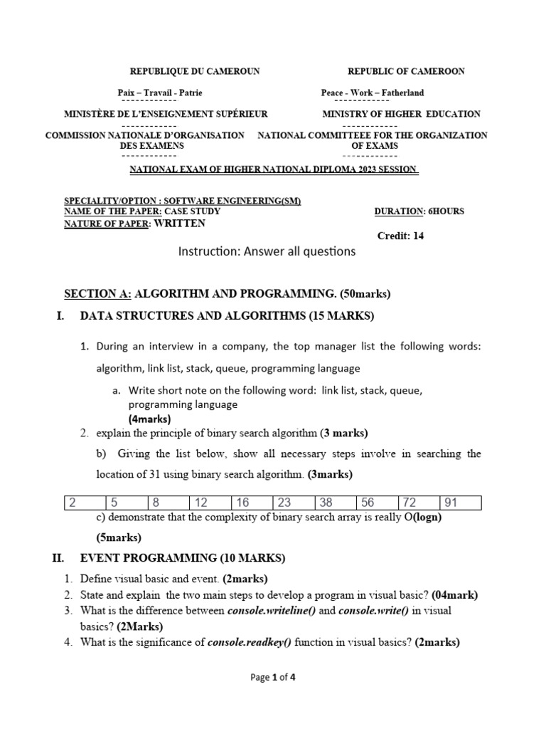 Case Study Set 1 Questions | PDF | Computer Data | Computing