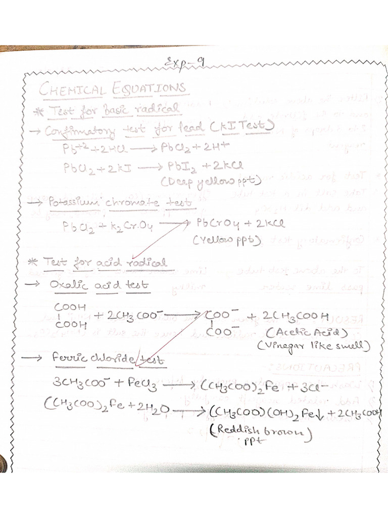 Salt Analysis - Lead Acetate | PDF