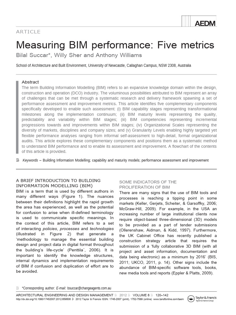 Measuring BIM Performance Five Metrics | PDF | Building Information ...