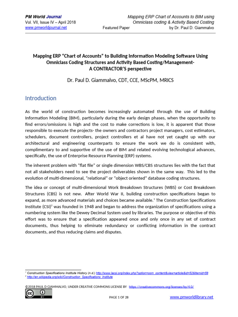 Omniclass Coding and Activity Based Cost | PDF | Building Information ...