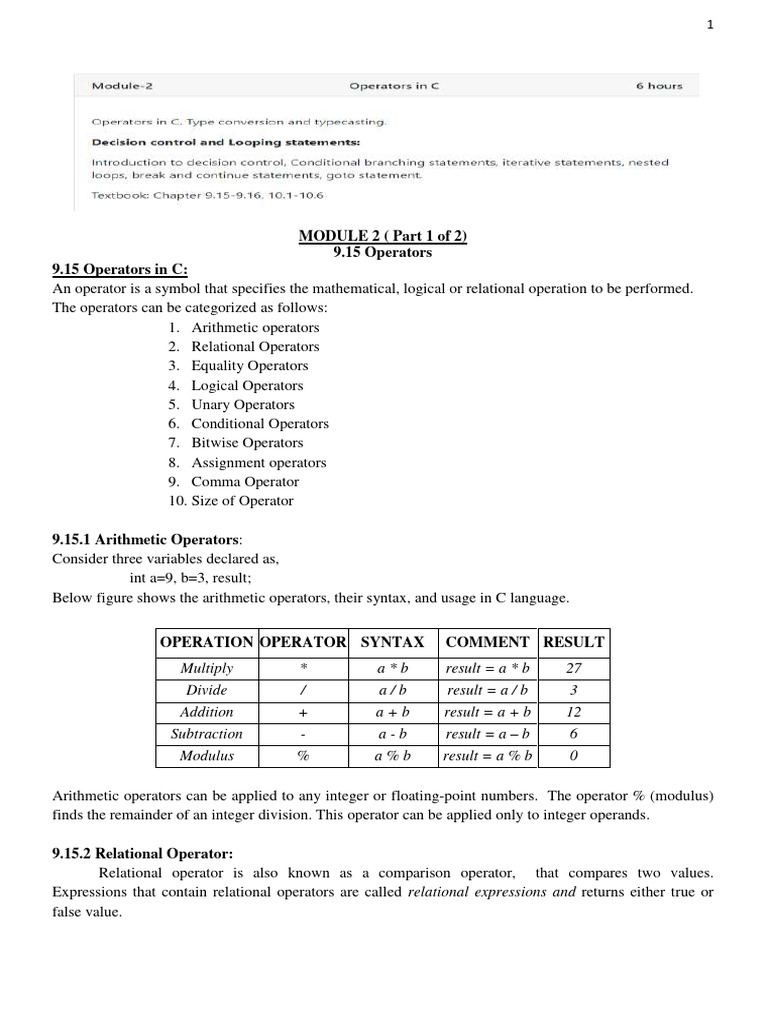 Module 2-BPOPS203 | PDF | Control Flow | Computer Programming