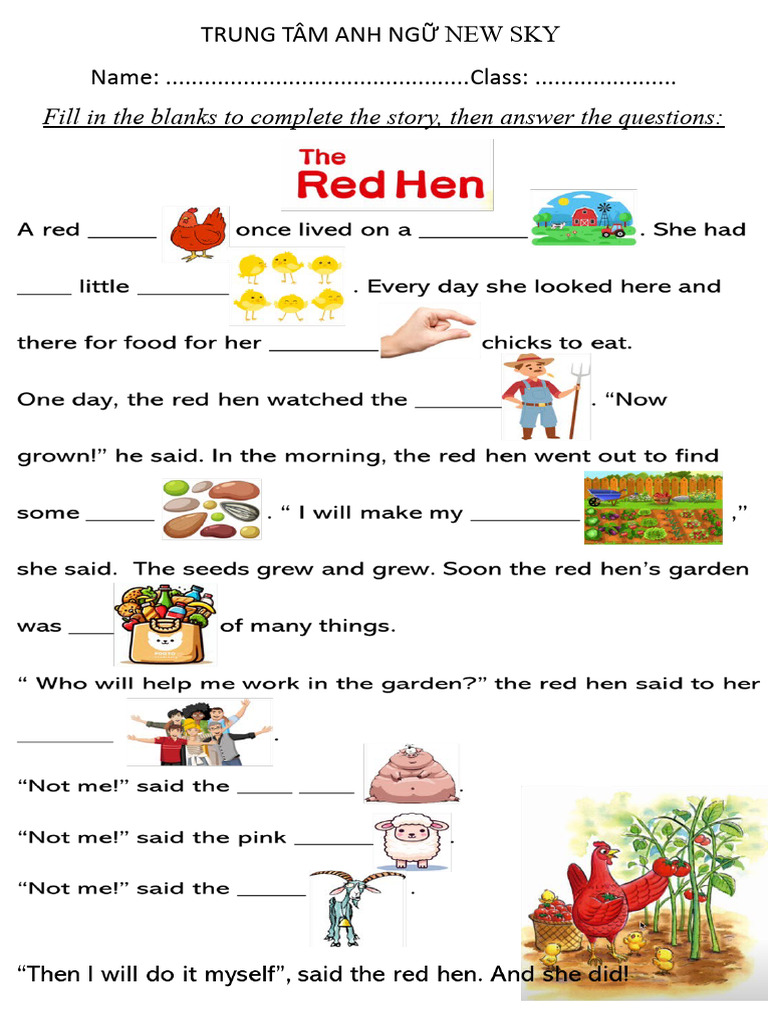 The Red Hen | PDF | Teaching Methods & Materials