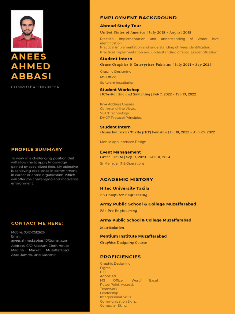 Anees Ahmed Abbasi (Resume) | PDF | Computing | Computer Science