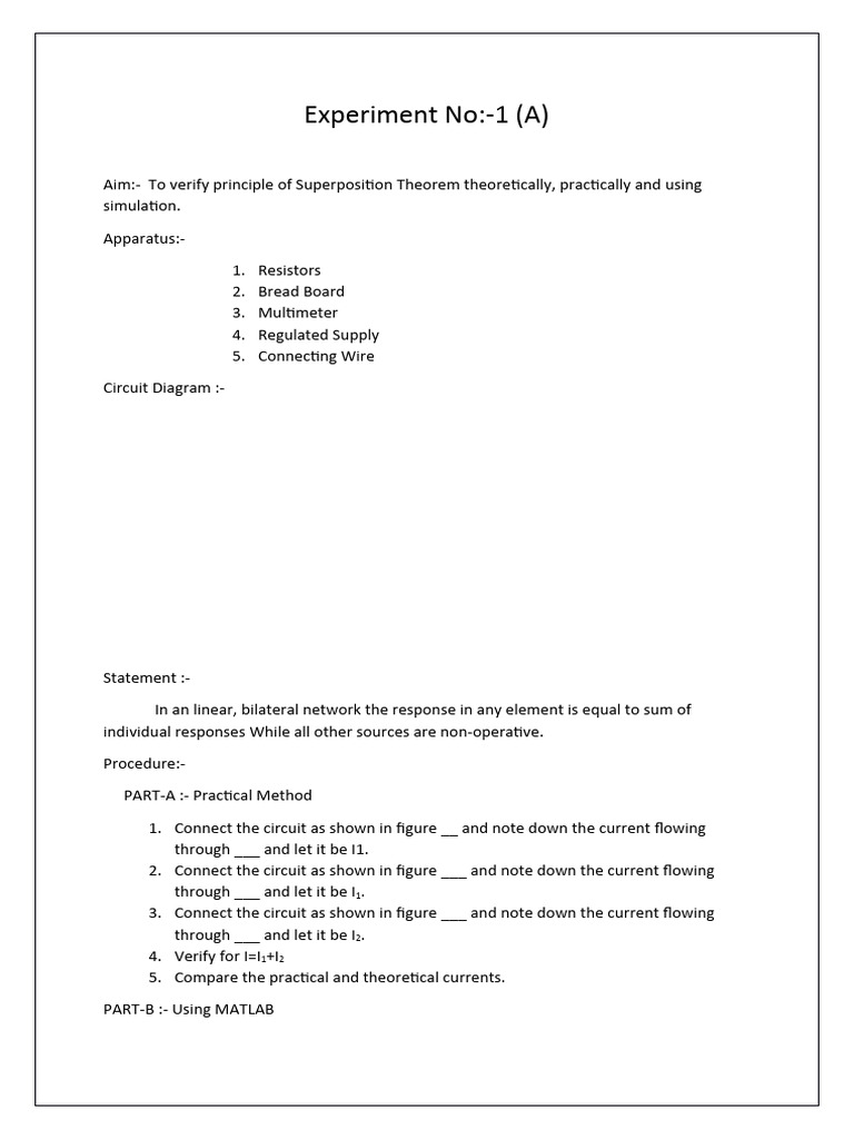 Experiment No 1 | PDF | Electrical Network | Electrical Resistance And ...
