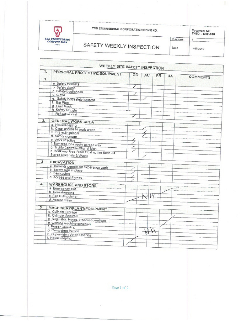 Weekly Inspection June23 | PDF