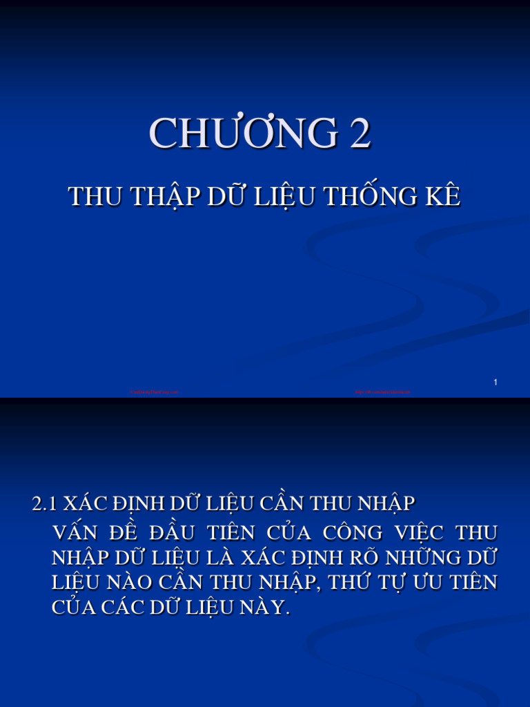 Nguyen-Ly-Thong-Ke-Kinh-Te - Chuong2-Thu-Thap-Du-Lieu-Thong-Ke - (Cuuduongthancong - Com) | PDF