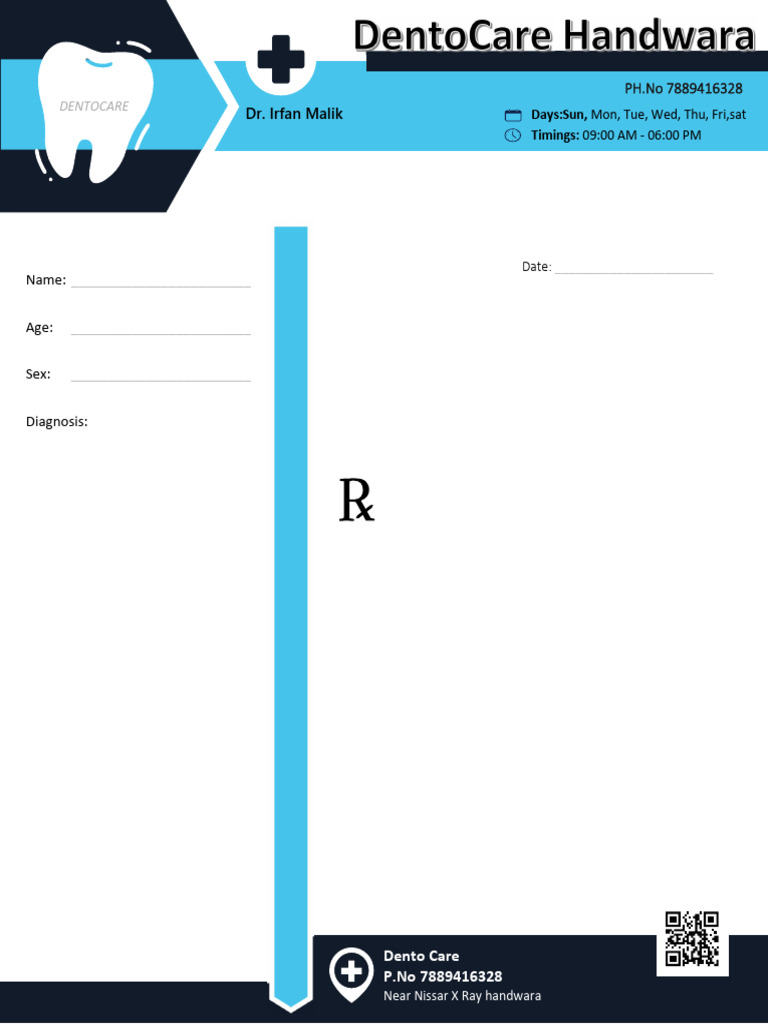 Dentist Prescription Template | PDF