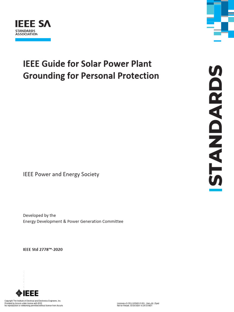 IEEE 2778 Guide for Solar Plant Grounding | PDF | Direct Current ...