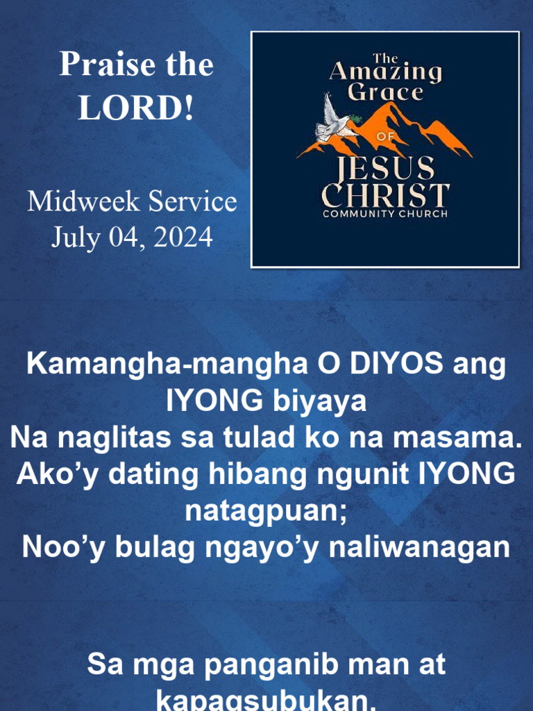 Bro. Jon P&W 06272024 | PDF | Love | Conceptions Of God