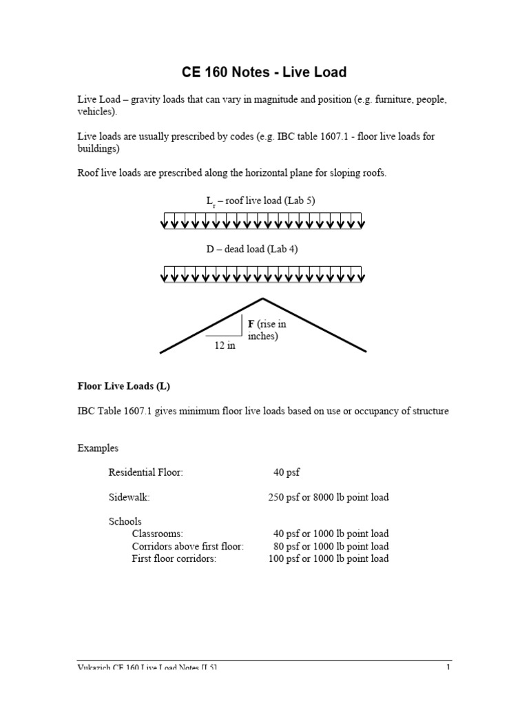 160 Lab 5 Notes | PDF | Structural Load | Mechanical Engineering