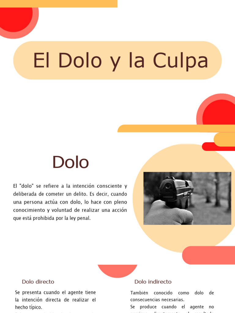 El Dolo y La Culpa. - Editado | PDF | Intención (Derecho Penal) | Justicia