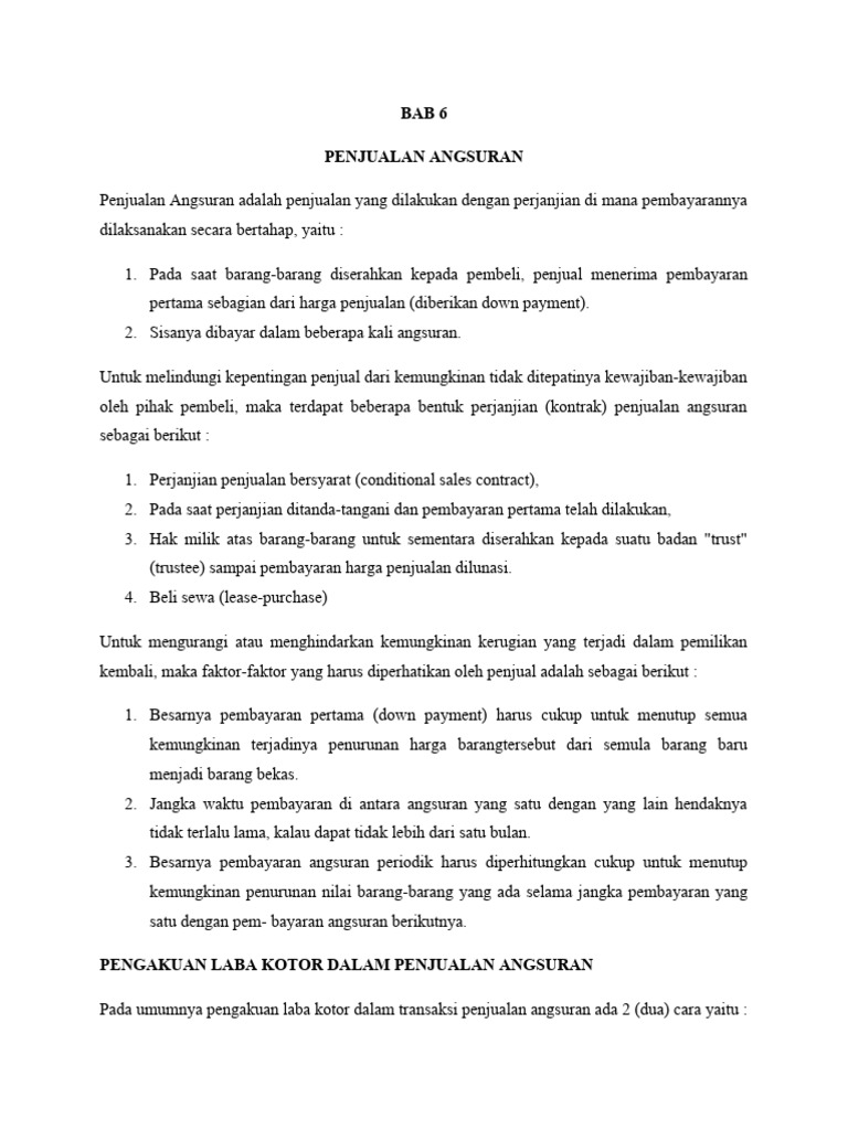 RMK Bab 6 - Ak. Lanjutan | PDF