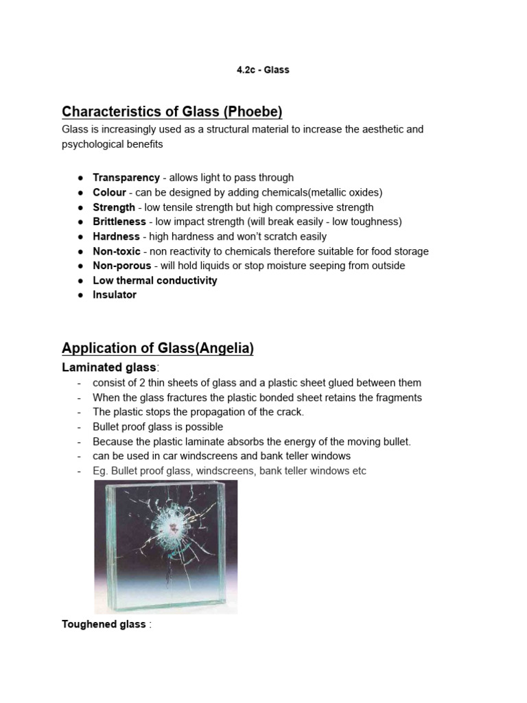 4.2c - Glass - Google Docs | PDF | Glasses | Materials