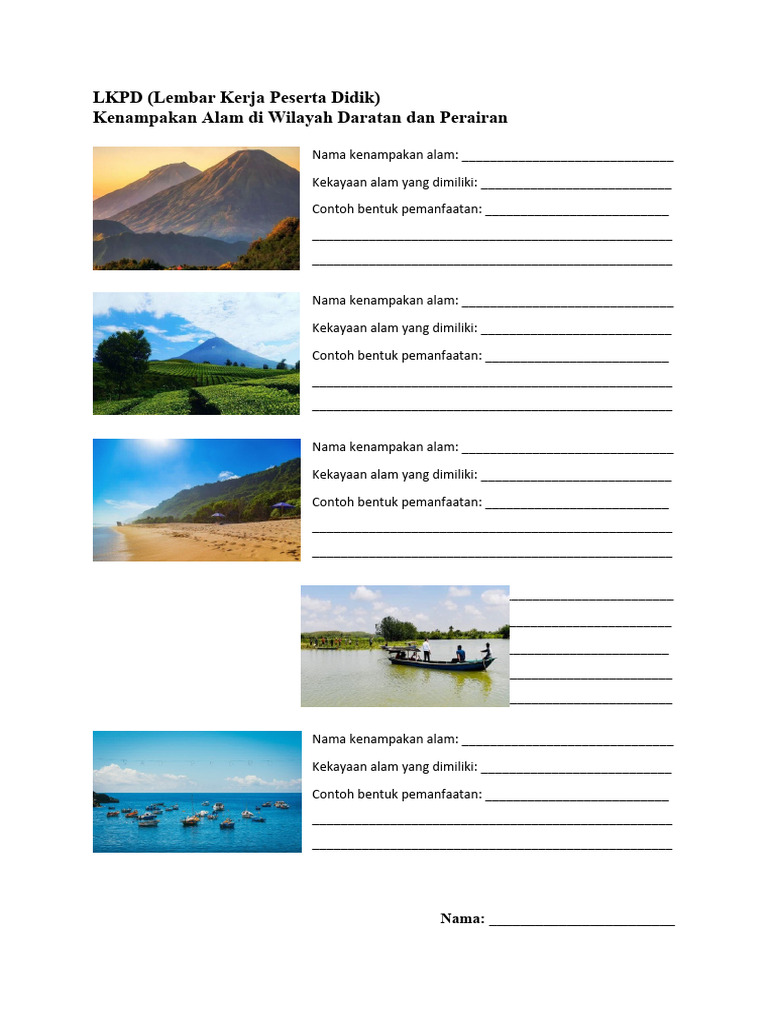 Kenampakan Alam Di Wilayah Daratan Dan Perairan | PDF