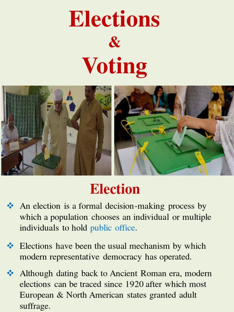 Elections & Voting | PDF | Elections | Voting