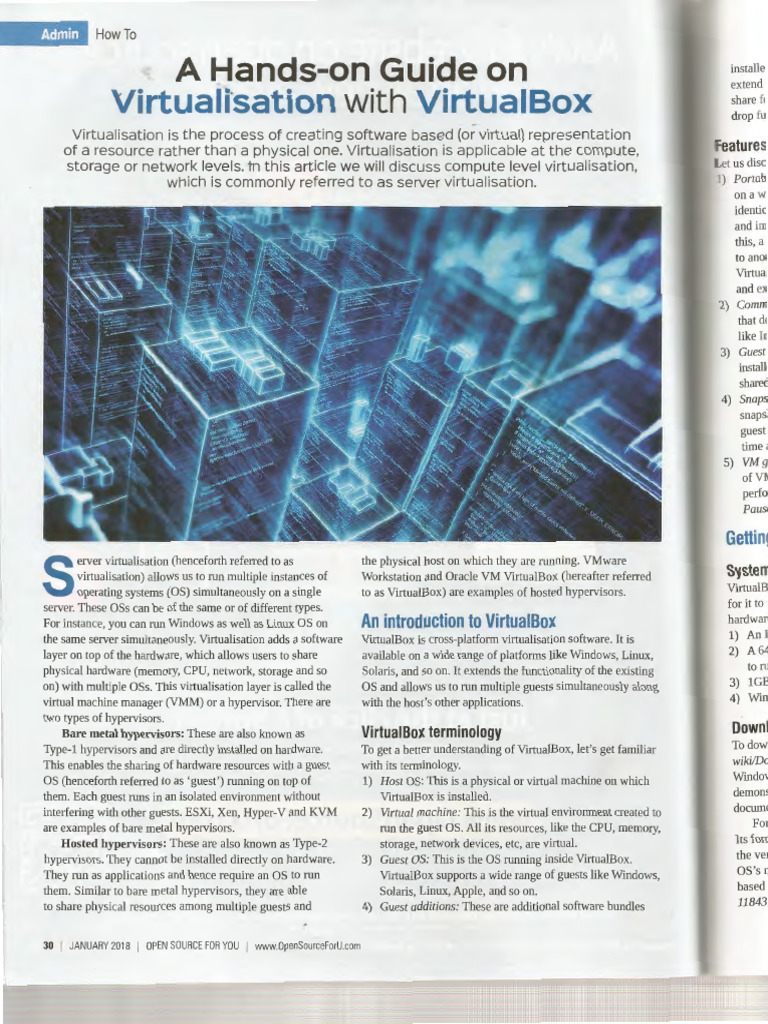 Hands On Virtualbox Based Virtual Machine Guide | PDF | Virtualization | Virtual Machine