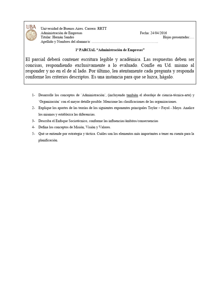 1º Parcial 1Q 2017 | PDF | Toyota