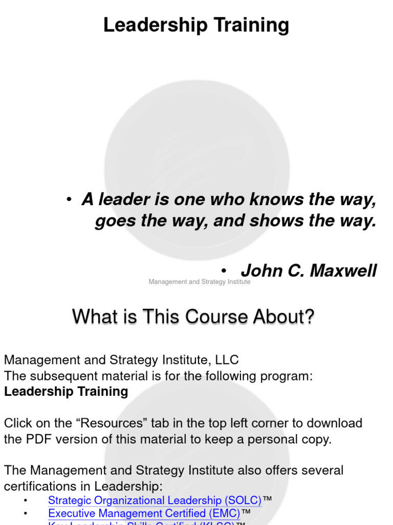 Free Leadership Training | PDF | Leadership | Incentive