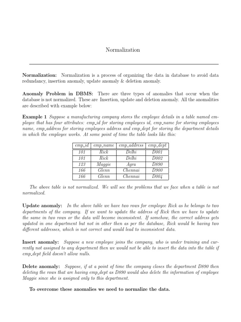 Normalization | Download Free PDF | Computing | Software Design