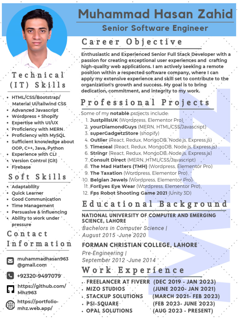 MHZ Resume | PDF | Java Script | World Wide Web