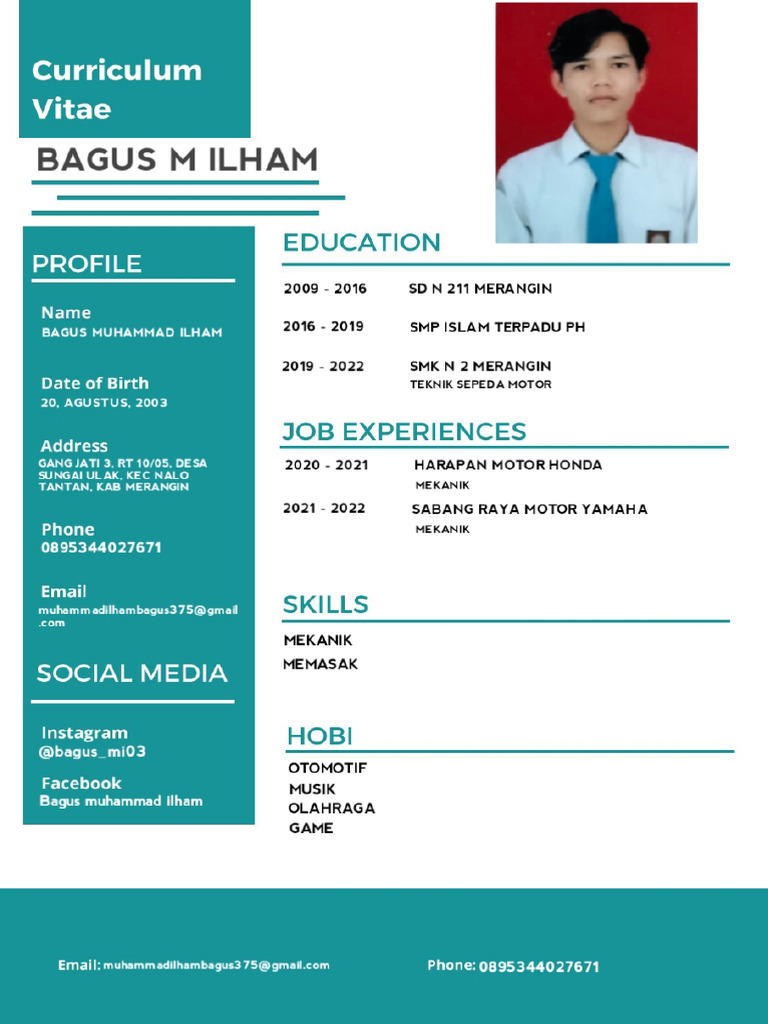Cv Bagus Muhammad Ilham Pdf
