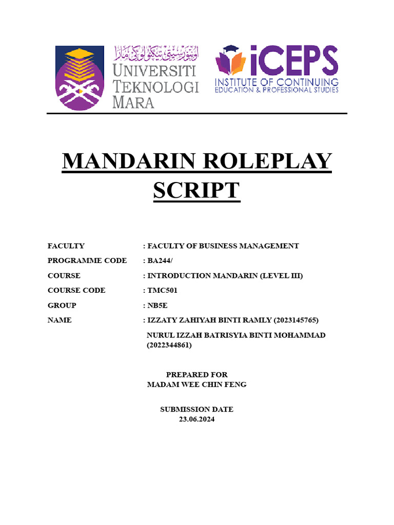 Roleplay Script Rev | PDF