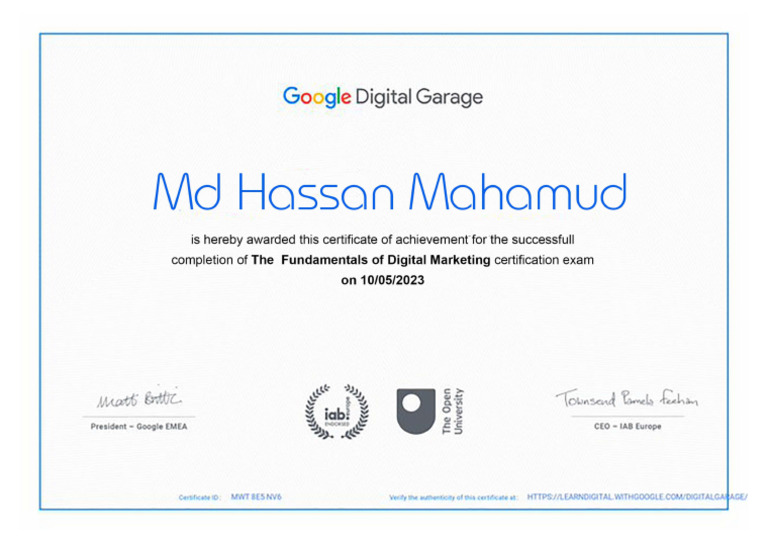 Freelancing Training Certificate-2 | PDF