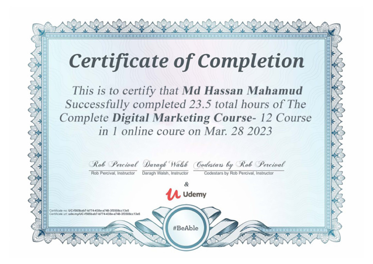 Freelancing Training Certificate | PDF