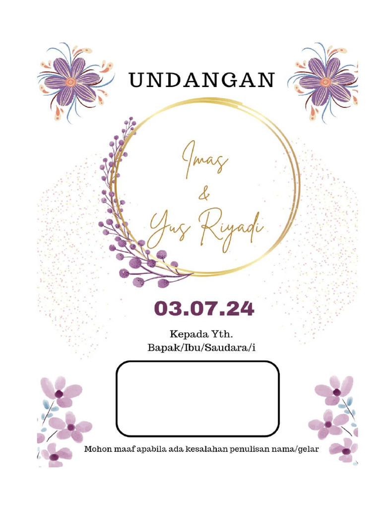 UNDANGAN DEPAN | PDF