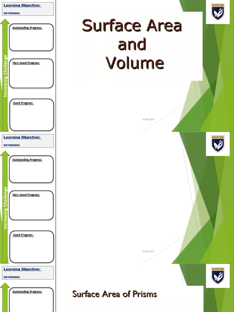 Surface Area and Volume | PDF