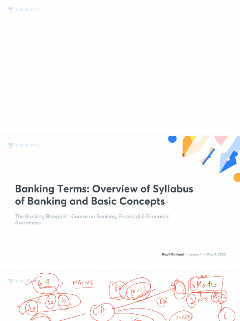 01.banking Terms Overview of Syllabus of Banking and Basic Concepts | PDF