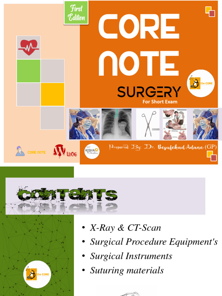 CORE NOTE Surgery For Short First Edition JUMC MR Voss K 2024 New | PDF ...