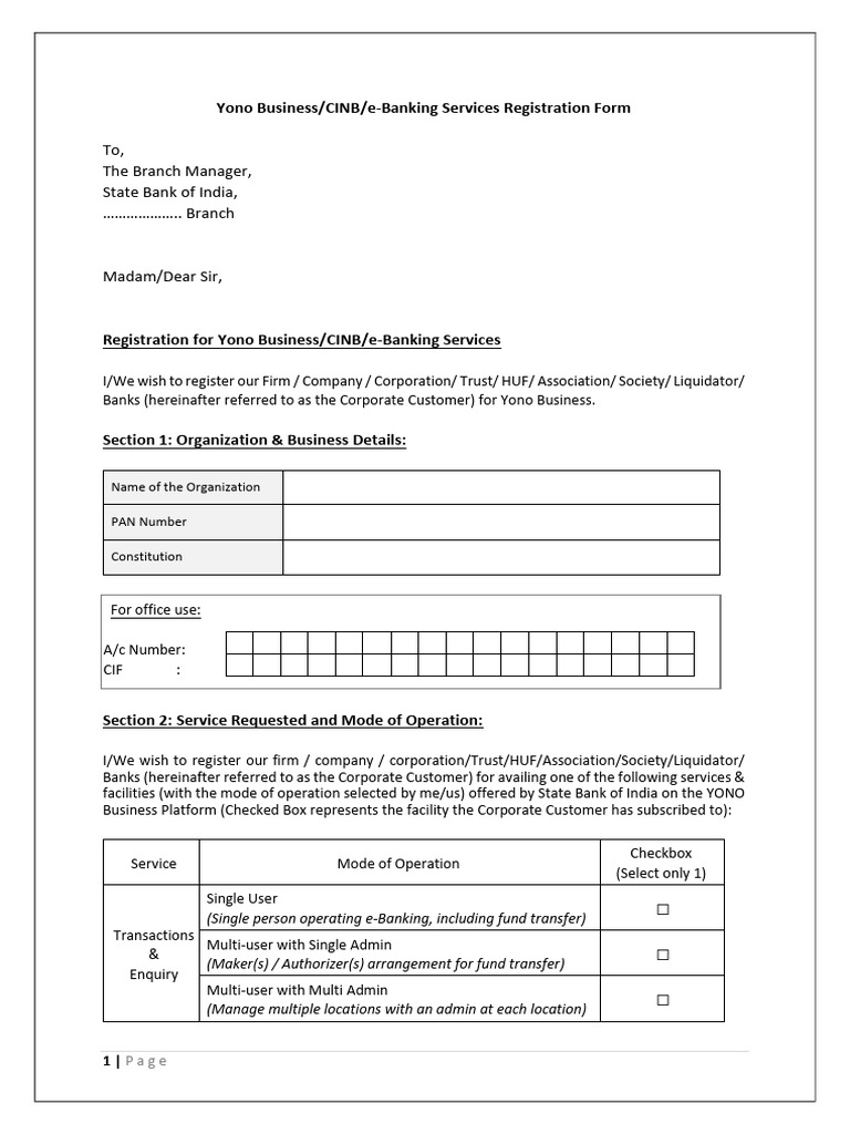 Annexure-A CINB YB Application Form For Physical Submission | PDF ...