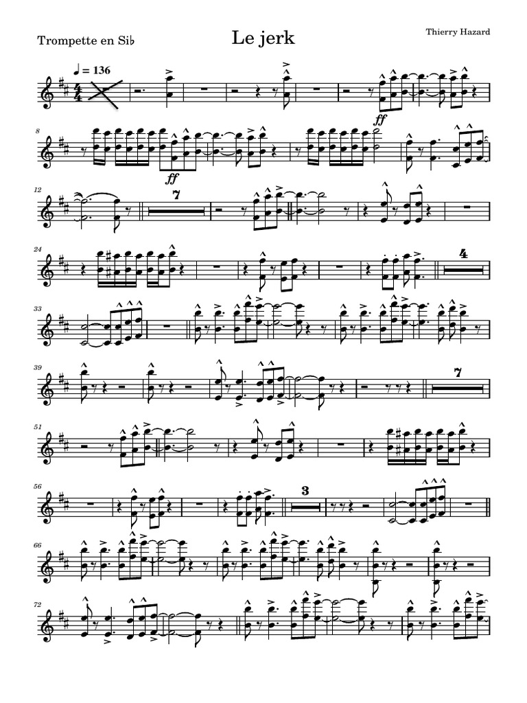 Trompette en Si♭ Sheet Music | PDF