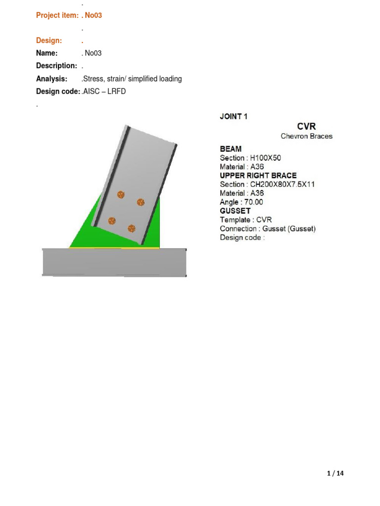 01 - C200x80 To ANY-CVR BCF Gusset PL-PL12-4M16-W6-202kN Max | PDF ...