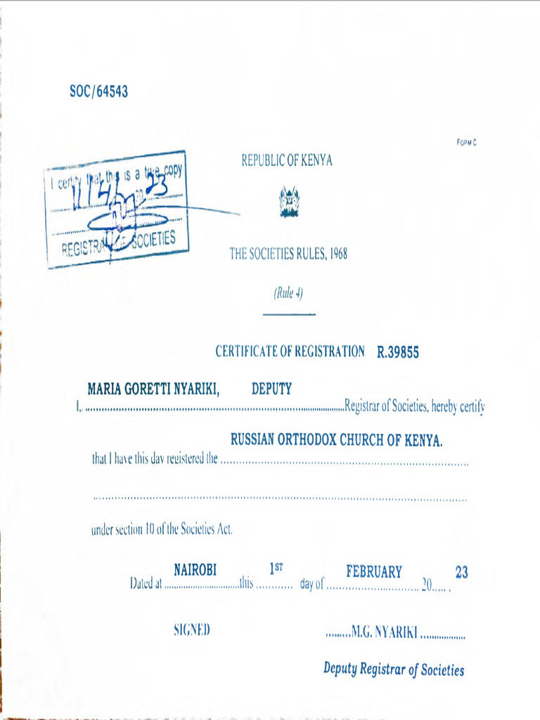 Certificate of Registration | PDF