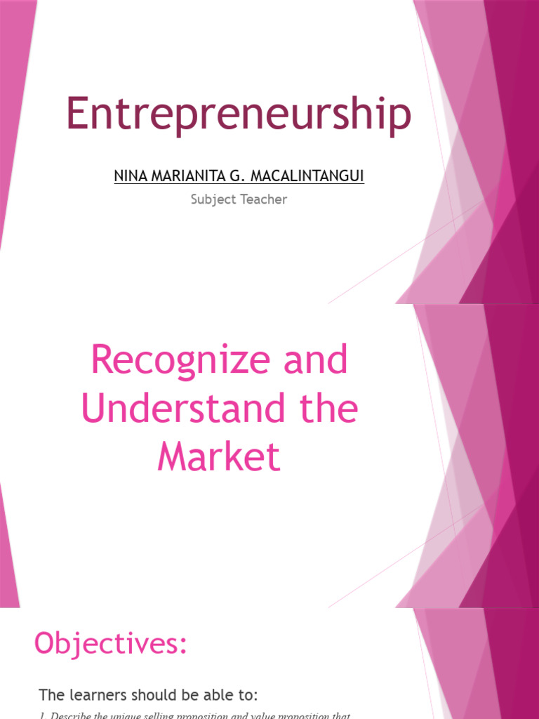 Entrepreneurship PPT Q1 MODULE 3 1 | PDF | Market Segmentation | Marketing