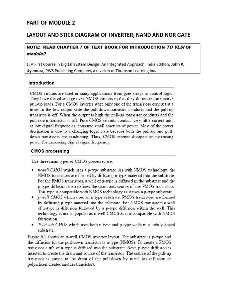 Layout - Stick Diagram | PDF | Teaching Methods & Materials