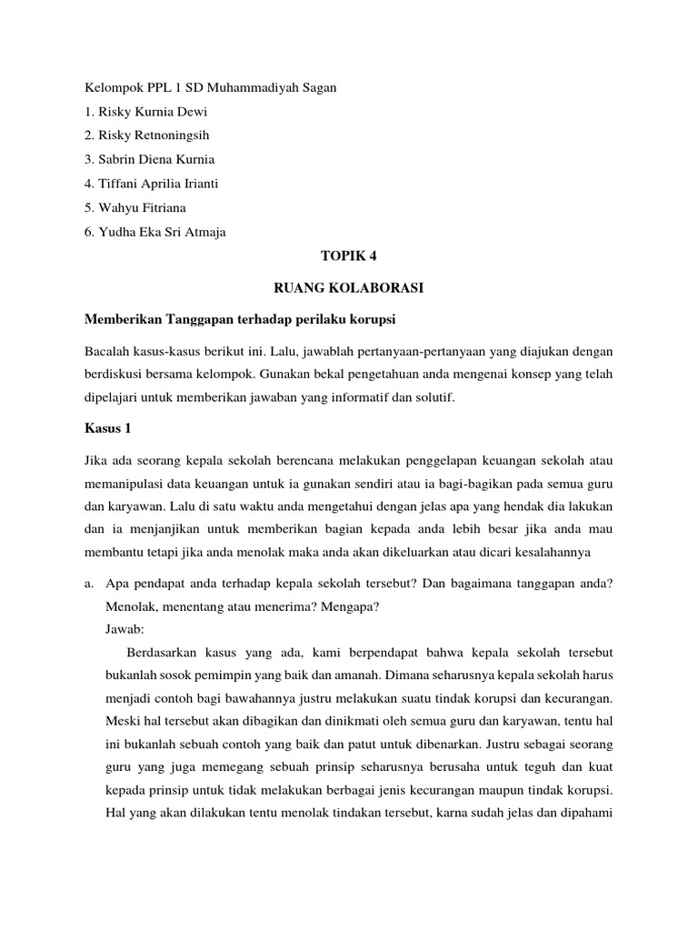 Ruang Kolaborasi - Topik 4 | PDF