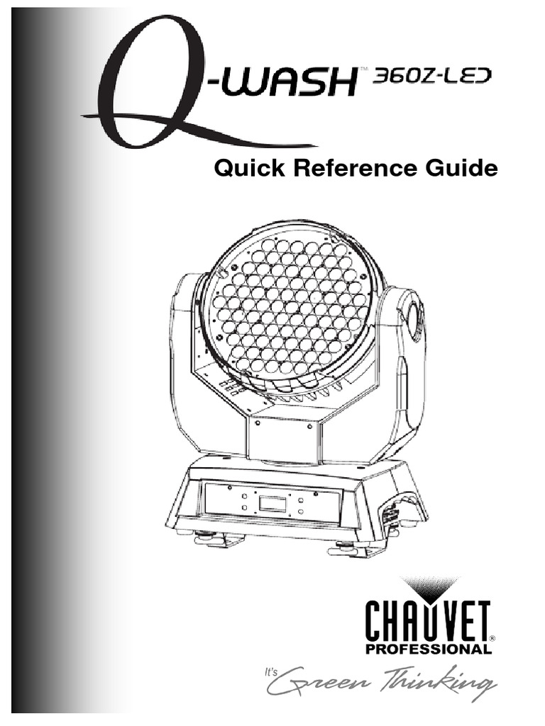 Q-Wash 360Z-LED QRG Rev 01c | PDF | Fuse (Electrical) | Equipment