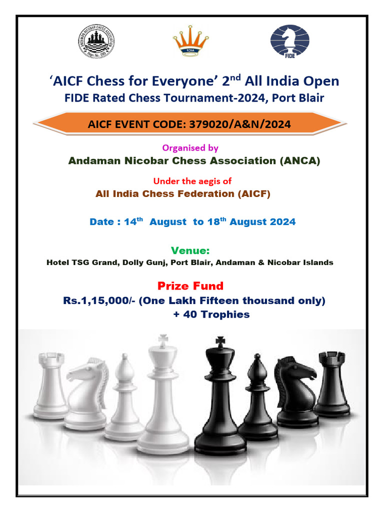Brochure 2nd FIDE Rated Tournament 2024 1 | PDF | Chess