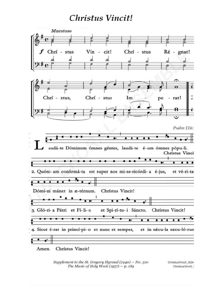 Christus Vincit | PDF