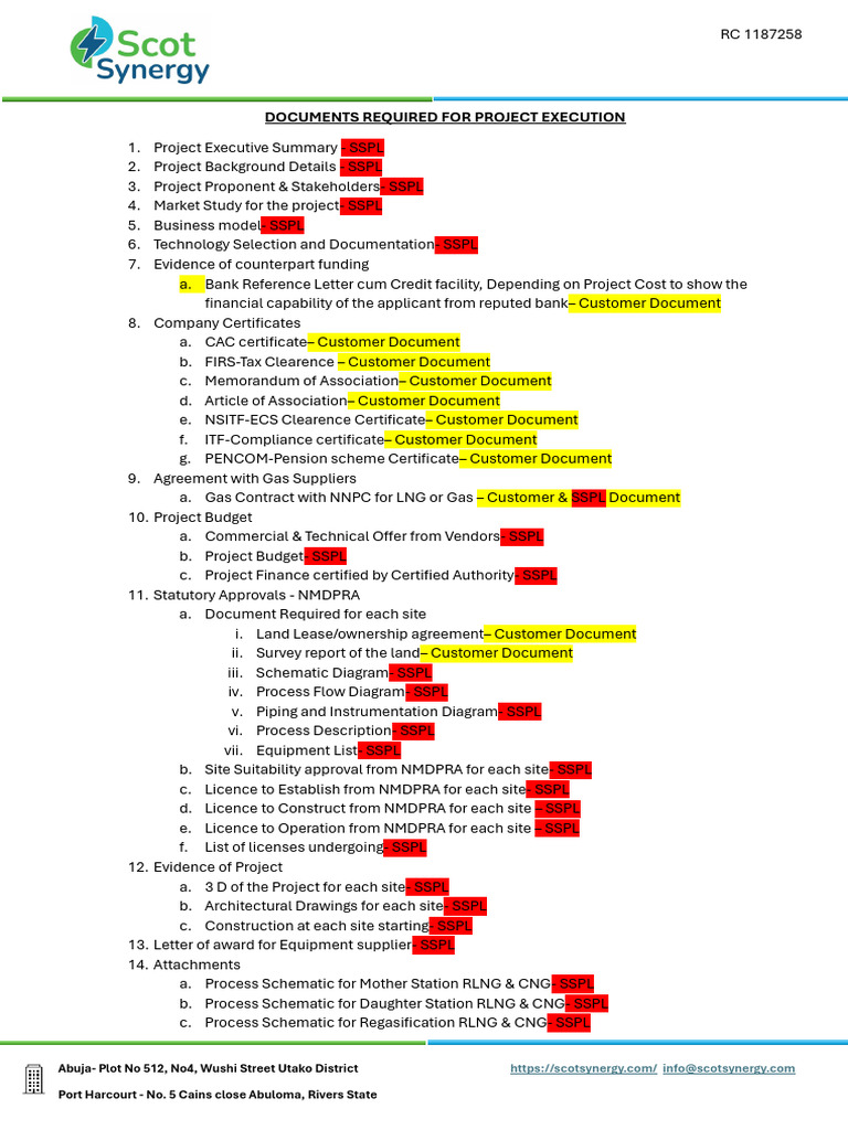 Project Execution Document Requirements | PDF | License | Economies