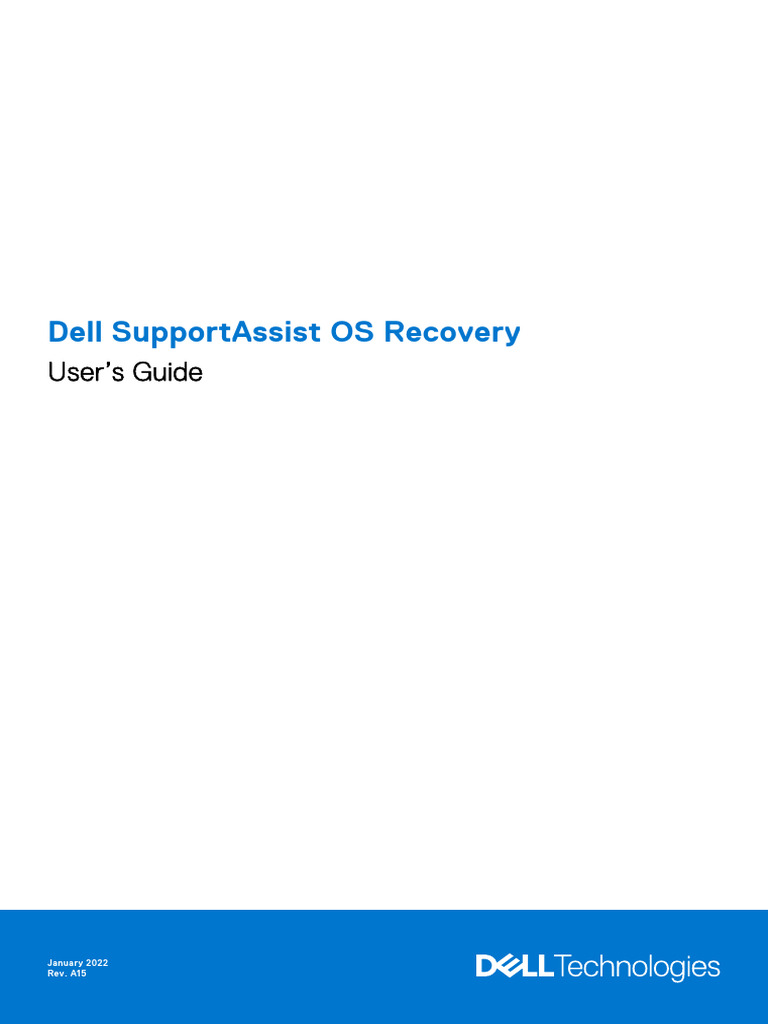 Dell Support Assist OS Recovery | PDF
