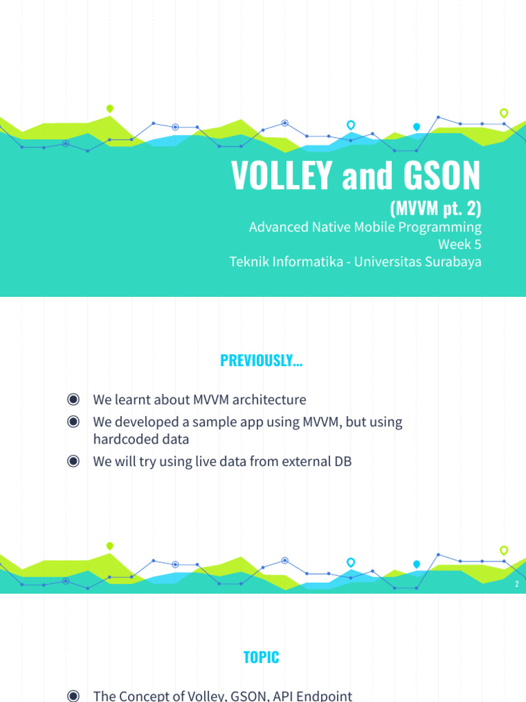 AdvNative Week 5 - VOLLEY - GSON (MVVM Pt. 2) | PDF | Json | Computing
