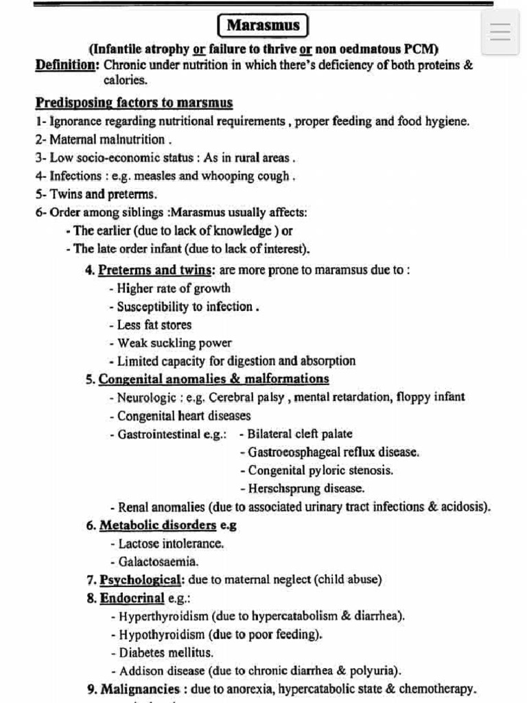 Marasmus | PDF
