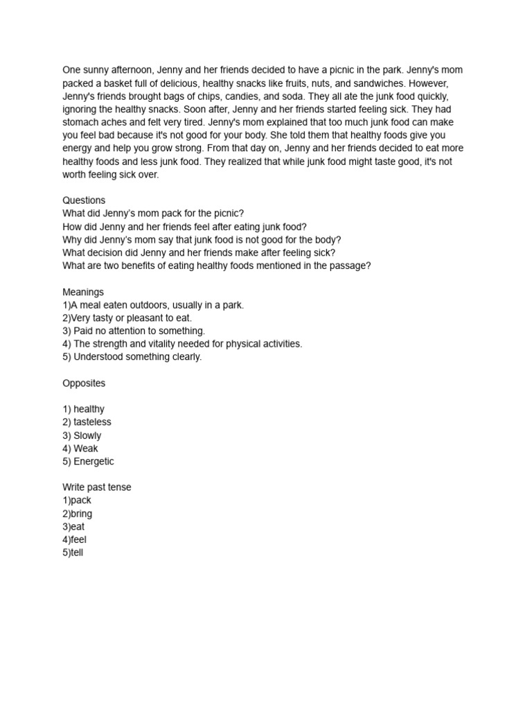 grade 3 Eng question | PDF